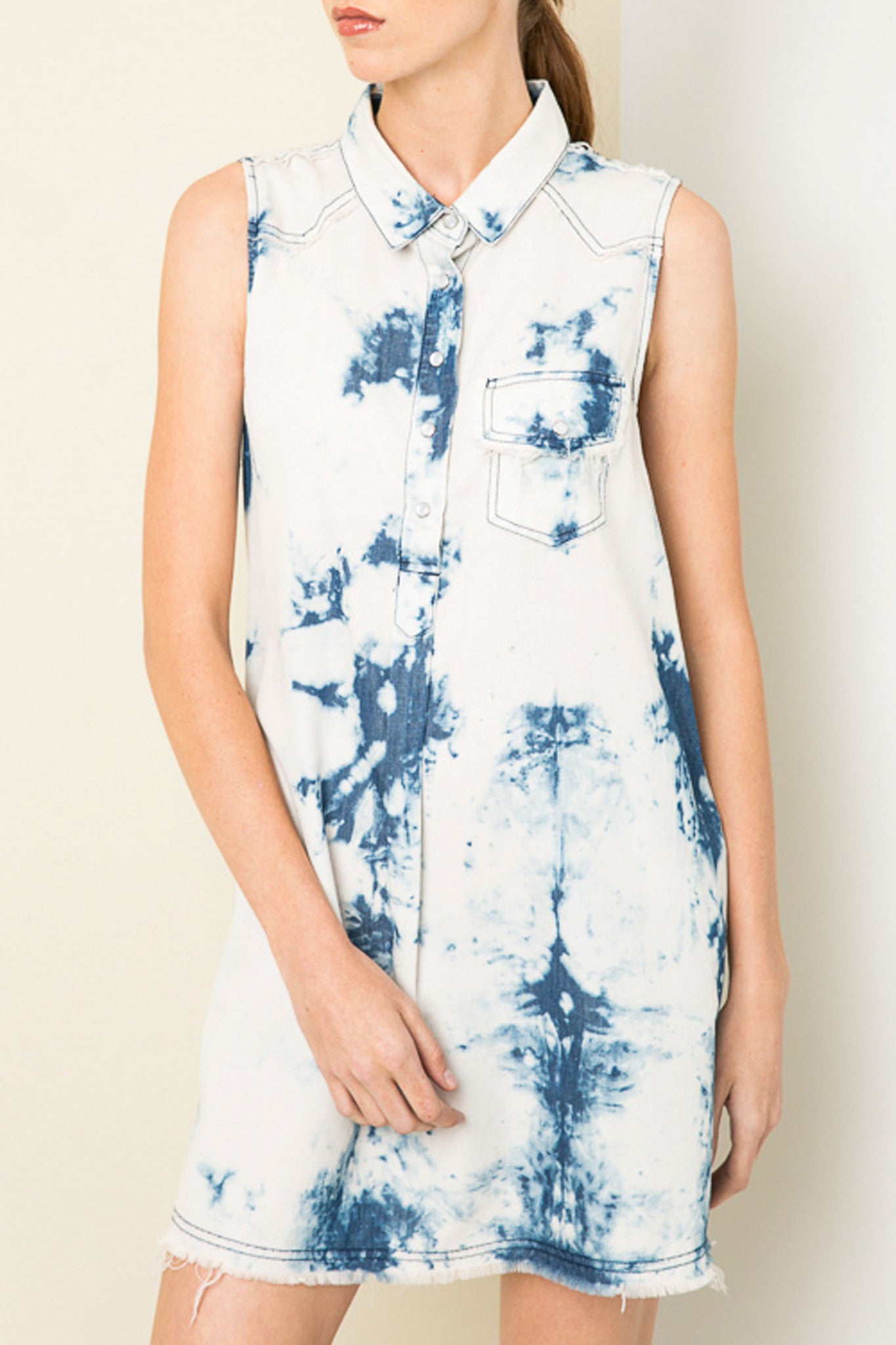 Pullover Denim Shirt Dress - Sparkle or Fade Pullover Denim Shirt Dress - Sparkle or Fade